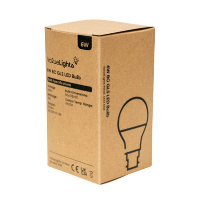 ValueLights Pack of 10 High Power 6w LED BC B22 SMD GLS Energy Saving ...