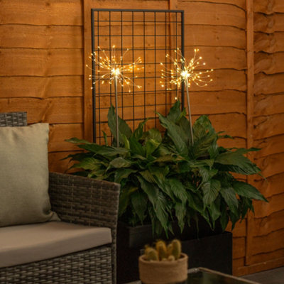 ValueLights Pack of 2 - Solar Powered Starburst Spike Lights, Firefly ...