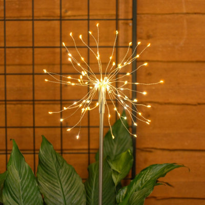 ValueLights Pack of 2 - Solar Powered Starburst Spike Lights, Firefly ...
