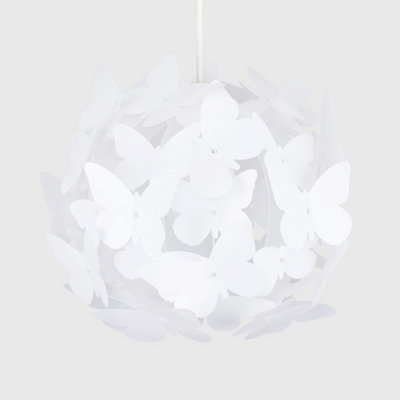 ValueLights Pair Of Modern White Butterfly Girl's Ceiling Pendant ...