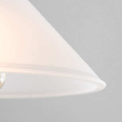 ValueLights Pair Of Modern White Frosted Glass Ceiling Light Shades (D)30cm