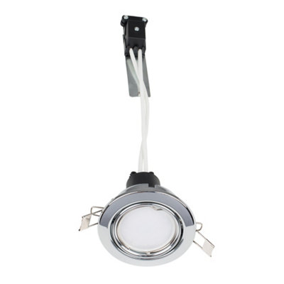 ValueLights Polished Chrome Tiltable Steel Ceiling Recessed Spotlight ...