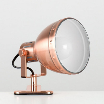 ValueLights Portishead Satin Copper Metal Domed Adjustable Single Clip ...