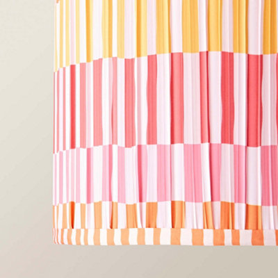 ValueLights Rae Large Stripe Multicolour Pleated Drum Ceiling Lamp ...