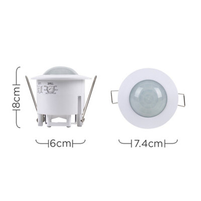 ValueLights Recessed 360 Degree PIR Motion Sensor Ceiling Motion Sensor ...