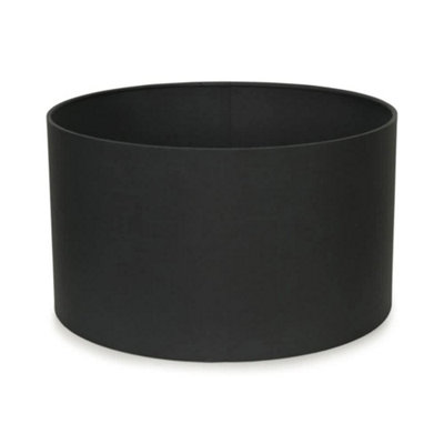 ValueLights Reni Charcoal Fabric Drum Ceiling Lamp Shade (D)35cm