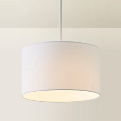 ValueLights Reni White Fabric Small Ceiling Pendant Lamp Shade