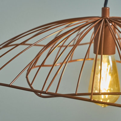 ValueLights Rhea Dispersed Tiered Copper Wire Ceiling Pendant Light ...
