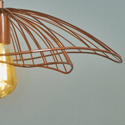 ValueLights Rhea Dispersed Tiered Copper Wire Ceiling Pendant Light ...