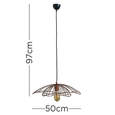 ValueLights Rhea Dispersed Tiered Copper Wire Ceiling Pendant Light ...