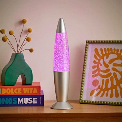 ValueLights Rizzo RGB Colour Changing LED Glitter Lamp Desk Table Light