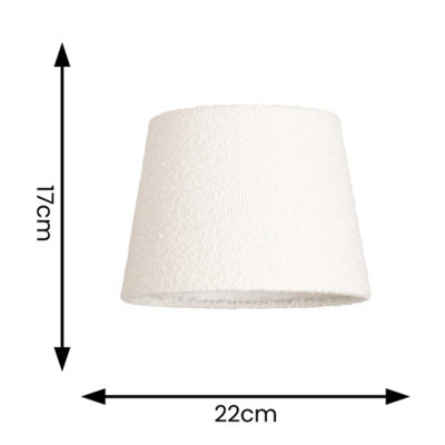 ValueLights Rory Cream Boucle Fabric Tapered Easy Fit Ceiling Table ...