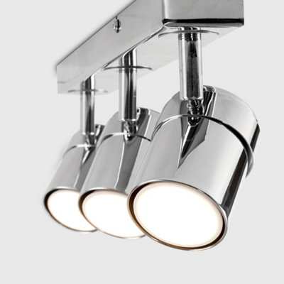 ValueLights Rosie Modern 3 Way Adjustable Heads Silver Chrome Straight ...