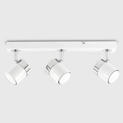 ValueLights Rosie Modern 3 Way Adjustable Heads White and Chrome ...