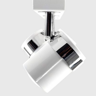 ValueLights Rosie Modern 3 Way Adjustable Heads White and Chrome ...