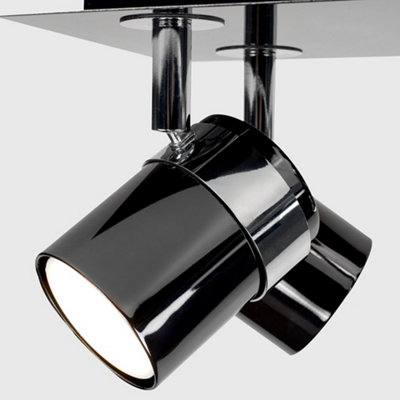 ValueLights Rosie Modern Rectangular 6 Way Adjustable Ceiling Spotlight ...