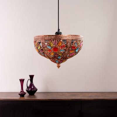 ValueLights Samia Moroccan Bazaar Style Bronze Uplighter Easy Fit ...
