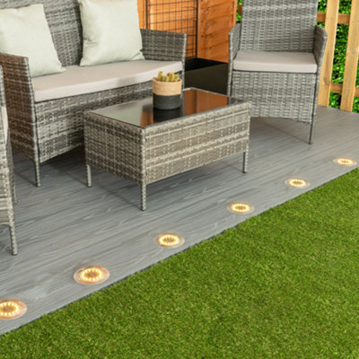 ValueLights Set of 6 - Solar Decking Lights, Solar Powered Ground ...