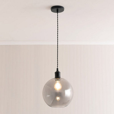 ValueLights Shaw Matte Black Adjustable Single Pendant Ceiling Light