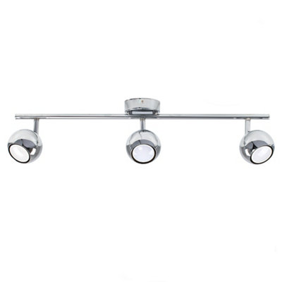 ValueLights Silver Ceiling Bar Spotlight and GU10 Spotlight LED 5W Cool ...