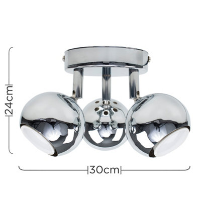 ValueLights Silver Ceiling Bar Spotlight and GU10 Spotlight LED 5W Warm ...