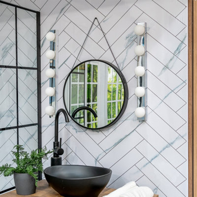 ValueLights Silver Chrome Hollywood Make Up Dressing Table Vanity Light ...