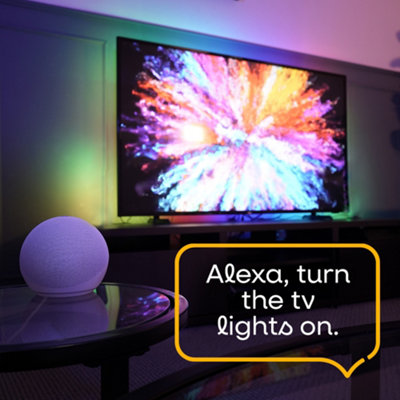 ValueLights Smart RGBIC Wi-Fi TV Backlight Home Cinema Kit with App ...