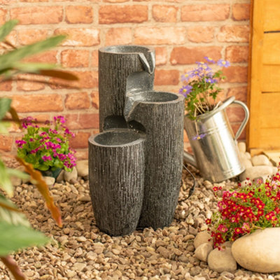 ValueLights Solar Powered Cascading Water Feature Outdoor Fountain ...