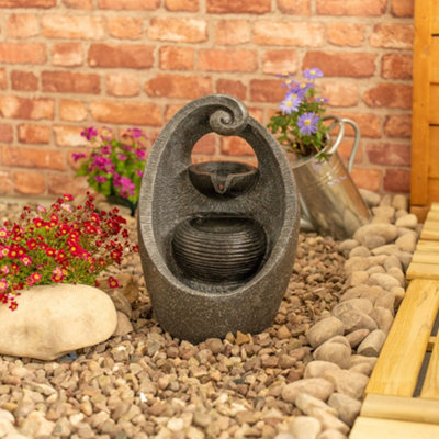 ValueLights Solar Powered Cascading Water Feature Outdoor Fountain ...