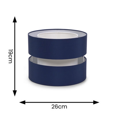ValueLights Sophia Pair of Small Navy 2 Tier Ceiling Light Shades and ...