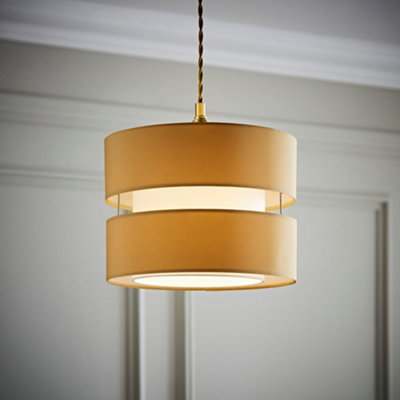ValueLights Sophia Small Sand 2 Tier Ceiling Light Shade (D)26cm