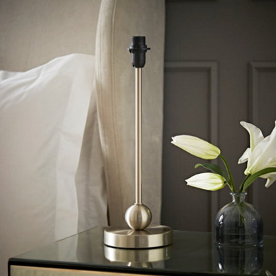 ValueLights Theydon Modern Brushed Chrome Single Stem Metal Ball Table ...