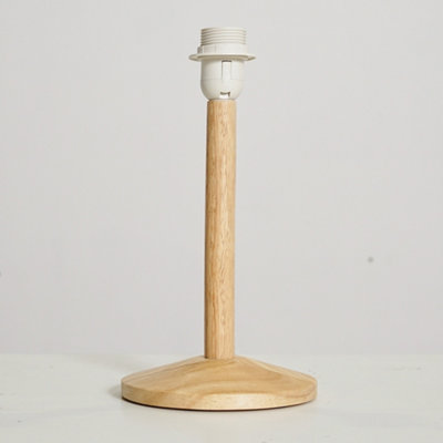ValueLights Triston Single Stem Natural Light Wood Table Lamp Base