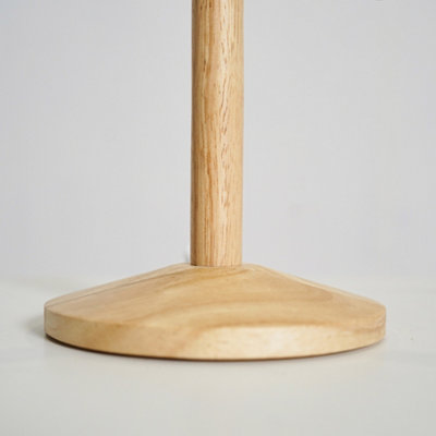 ValueLights Triston Single Stem Natural Light Wood Table Lamp Base