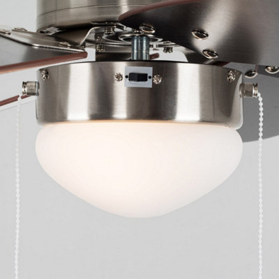 ValueLights Typhoon 30" 6 Blade Chrome & Black Ceiling Light Fan