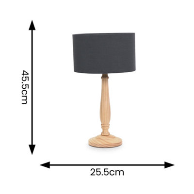 ValueLights Victoria Traditional Light Wood Candlestick Table Lamp with ...