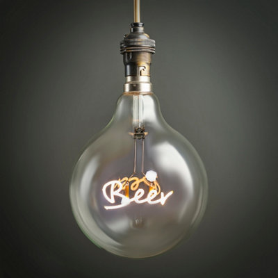 ValueLights Vintage Style 2w LED BC B22 Bayonet Cap Word Script Design ...