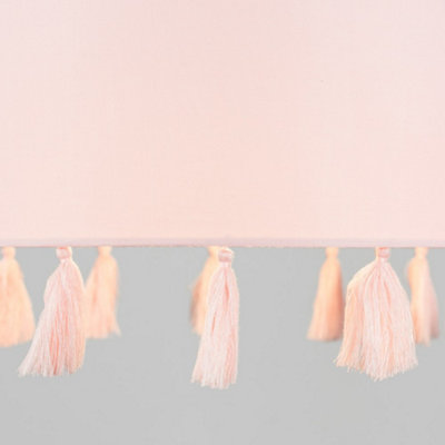 ValueLights Vivian Modern Pink Drum Tassel Living Room Bedroom Hallway ...