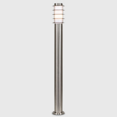 ValueLights Wharf Modern Outdoor Stainless Steel 1 Metre Tall Bollard ...