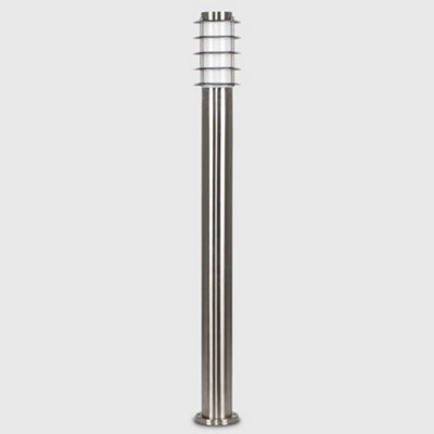 ValueLights Wharf Modern Outdoor Stainless Steel 1 Metre Tall Bollard ...