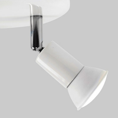 ValueLights White Ceiling Bar Spotlight and GU10 Spotlight LED 5W Cool ...