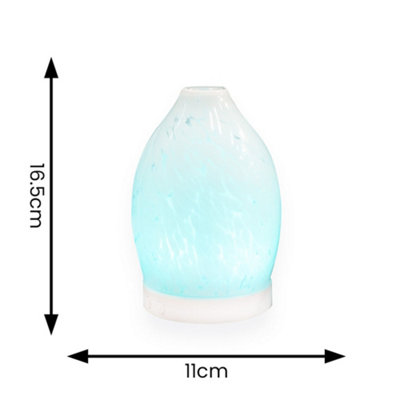 ValueLights White Confetti Glass Aroma Diffuser Lamp Essential Oil ...