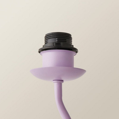 ValueLights Wiggle Pale Purple Metal Table Lamp Base