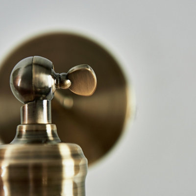 ValueLights Wilhelm Gold Indoor Wall Light and E27 Radio Valve LED 4W ...