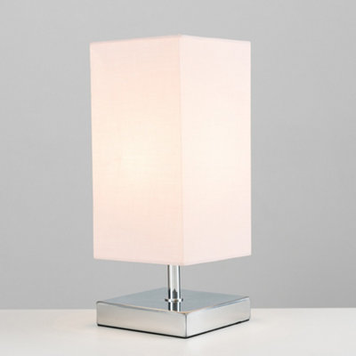 ValueLights Yuko Pair of Modern Square Polished Chrome Touch Table ...