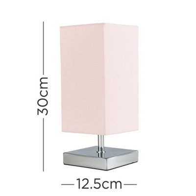 ValueLights Yuko Pair of Modern Square Polished Chrome Touch Table ...