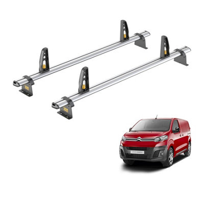 Van Guard Citroen Dispatch (2016+) Roof Rack 2 Aluminium Roof Bars with ...