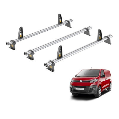 Van Guard Citroen Dispatch (2016+) Roof Rack 3 Aluminium Roof Bars with ...