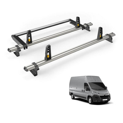 Van Guard Citroen Relay (2006+) Roof Rack 2 Aluminium Roof Bars, Rear ...