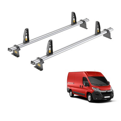 VAN GUARD CITROEN RELAY (2006+) ROOF RACK 2 ALUMINIUM ROOF BARS WITH ...